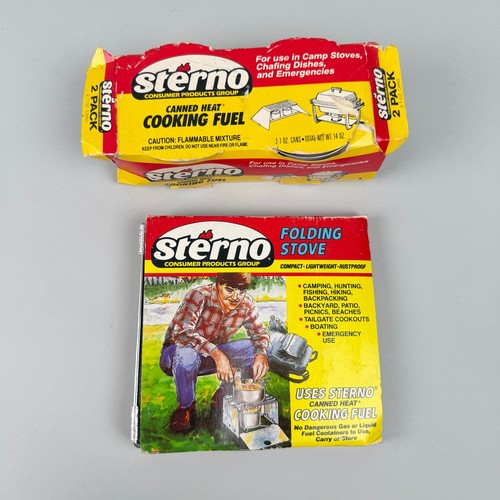 Sterno Folding Stove with Canned Heat Cooking Fuel for Camping ...