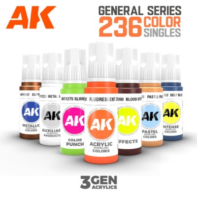 AK Interactive: GENERAL Series Paints – Acrylic Color Model Paint ...