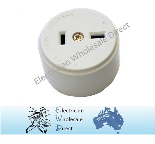 Plug Base Surface Socket Two Straight Pin 32V 15V Polarised 2 Pin ...