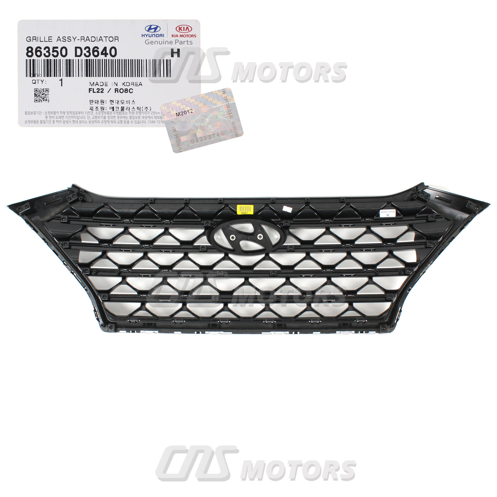 GENUINE Radiator Grille Chrome W/O Camera for 19-21 Hyundai Tucson ...