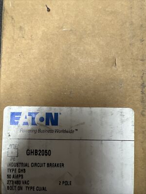 GHB2050 Cutler Hammer Bolt-on Circuit Breaker, 14k rated HACR | eBay