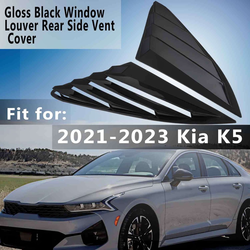 Window Blinds Quarter Louver Cover Trim Rear Side for Kia K5 2021-2023 ...