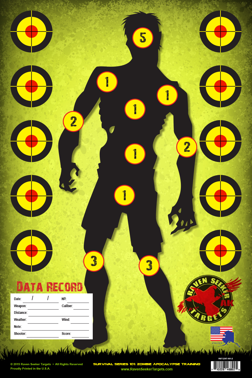 ZOMBIE SNIPER RANGE TRAINING PAPER TARGETS: SURVIVAL SERIES 101: 15 ...