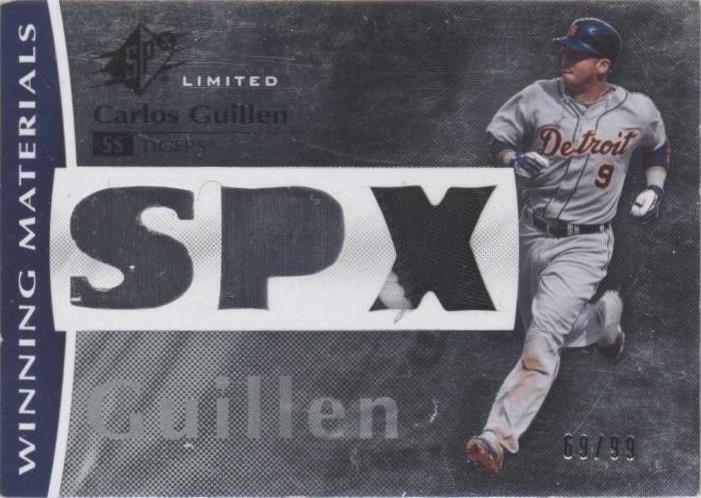 2008 SPx - Winning Materials Carlos Guillen #WM-CG Spx Patch /99 (MEM ...