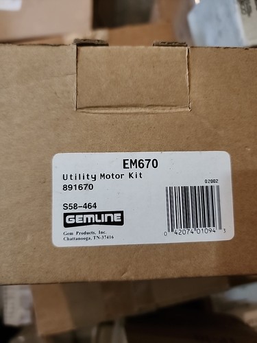 BRAND NEW GENUINE GEMLINE EM 670 UTILITY MOTOR KIT 891670 OLD STOCK NEW ...