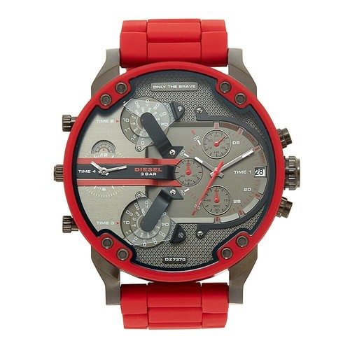 Montre Diesel DZ7370 Mr Daddy Rouge 2.0 Acier Inoxydable Chronographe ...