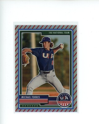 2023 Panini USA Stars & Stripes Red Stripes Prizm #52 Michael Torres | eBay