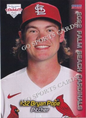 2022 Palm Beach Cardinals Bryan Pope RC Rookie St Louis | eBay