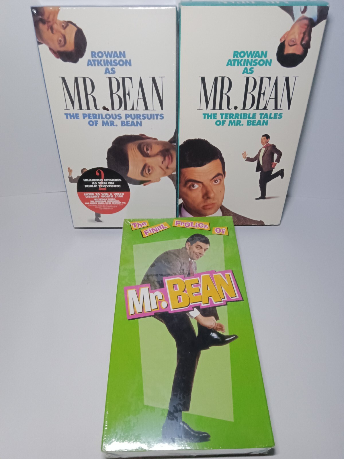Lot Of 3 Mr Bean Vhs- Terrible Tales, Perilous Pursuits & Final Frolics ...
