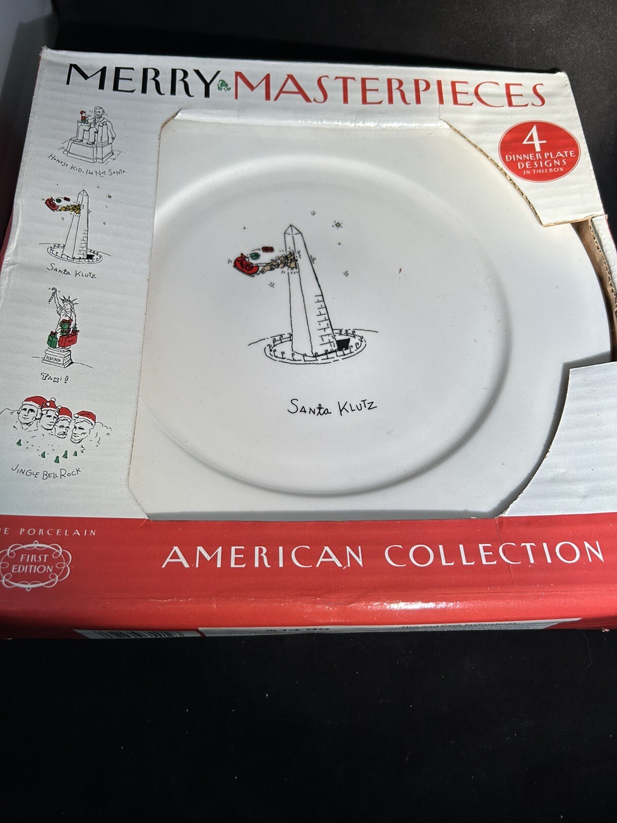 MERRY MASTERPIECES American Christmas 4 Dinner Plates Dayton Hudson ...