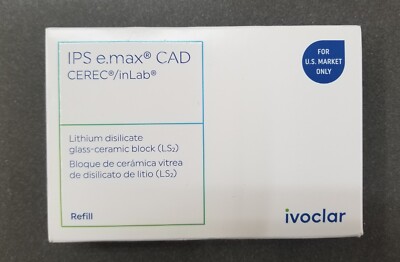 LT C3 C14 Ivoclar EMAX CAD CEREC/inLab Blocks (5/Pk) SEALED BOX! | eBay