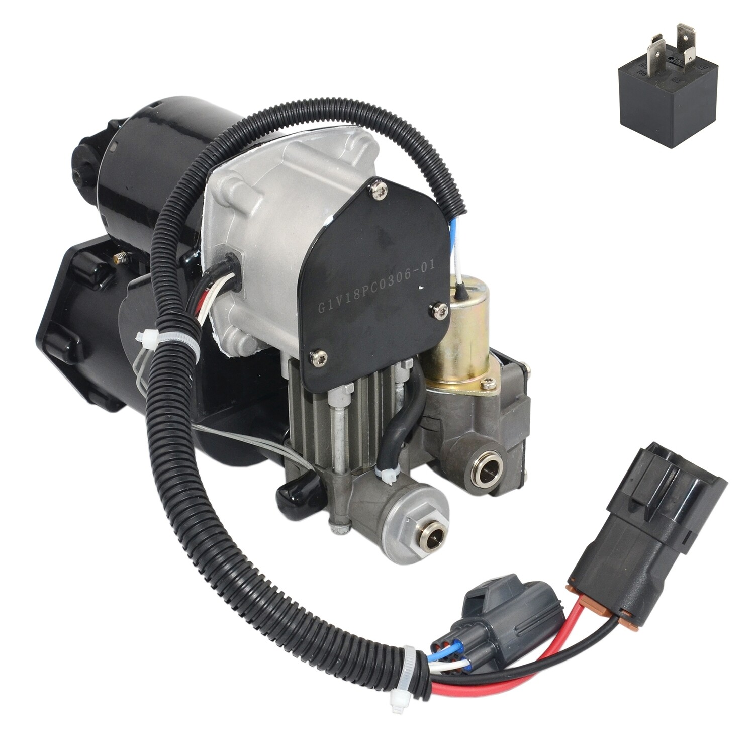 Hitachi Air Suspension Compressor Pump & Relay for Range Rover Sport ...
