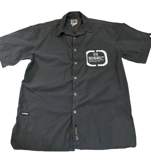 Freaky Massive Button Up Shirt Mens XL Gray Work Shirt Garage ...