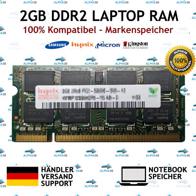 2 GB Laptop RAM DDR2 667 Dell Inspiron 1720 1721 6400 640m 9400 Storage ...