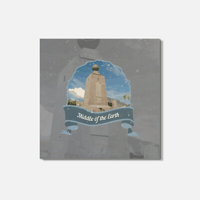 Middle Of The Earth Ecuador 4'' X 4'' Square Wooden Coaster | eBay