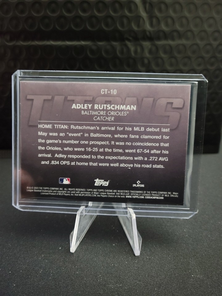 2023 Topps Chrome Adley Rutschman Rookie Card Titans - Baltimore ...