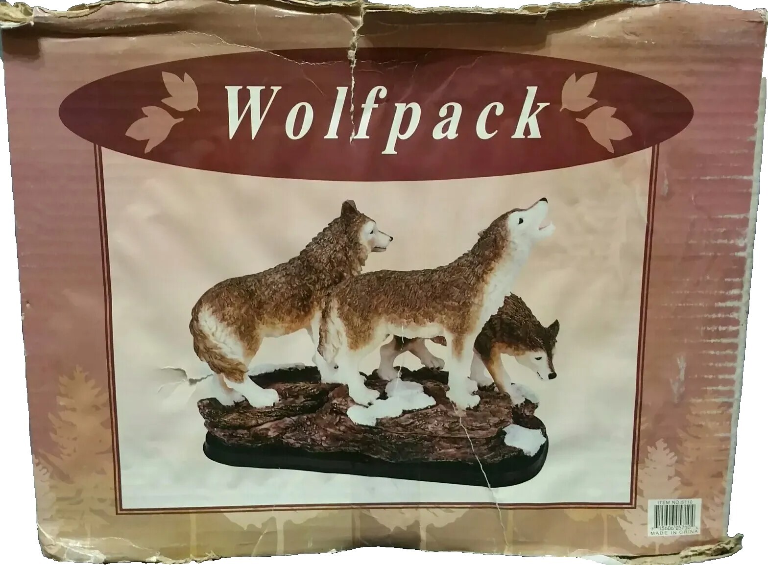 Vintage 80's Howling Wolf Pack Polyresin Wolves Statue Figurine | eBay