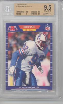 1989 Pro Set Football Robert Lyles (RC) (#147) (Population of 1) BGS9.5 ...