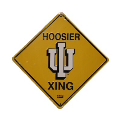 INDIANA HOOSIERS Embossed Metal Xing Crossing Sign - NEW 12" x 12" | eBay