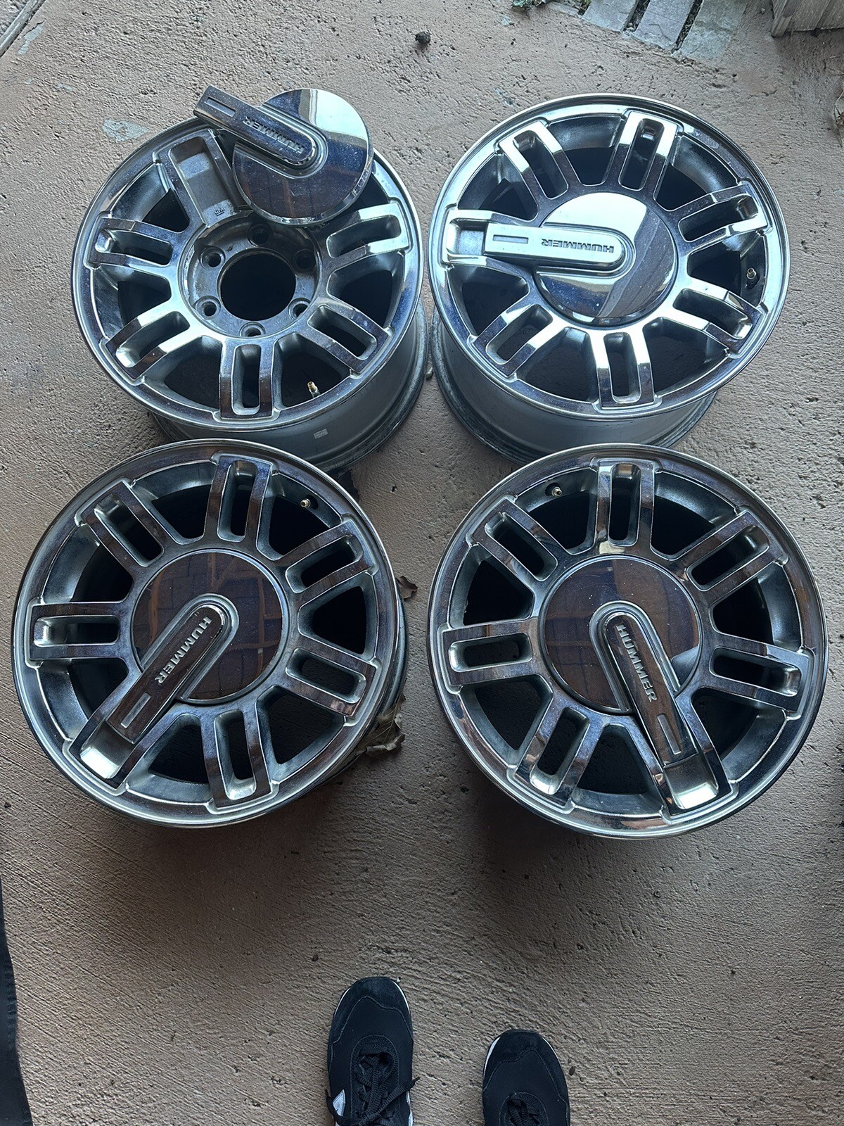 2006-2009 HUMMER H3 CHROME DOUBLE SPOKE ALLOY WHEELS 16x7.5 6306 16 ...