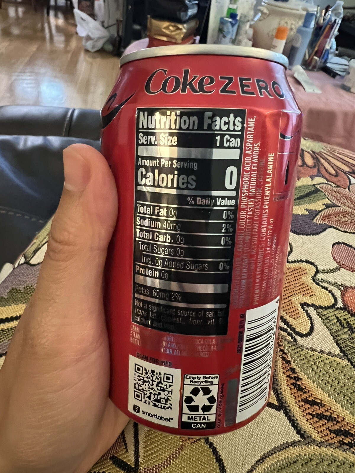 Rare Factory Sealed Empty Coca-Cola Can Factory Error Coke Can Zero ...