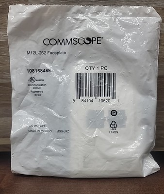 CommScope - M12L-262 White 2-Port Faceplate (108168469) | eBay