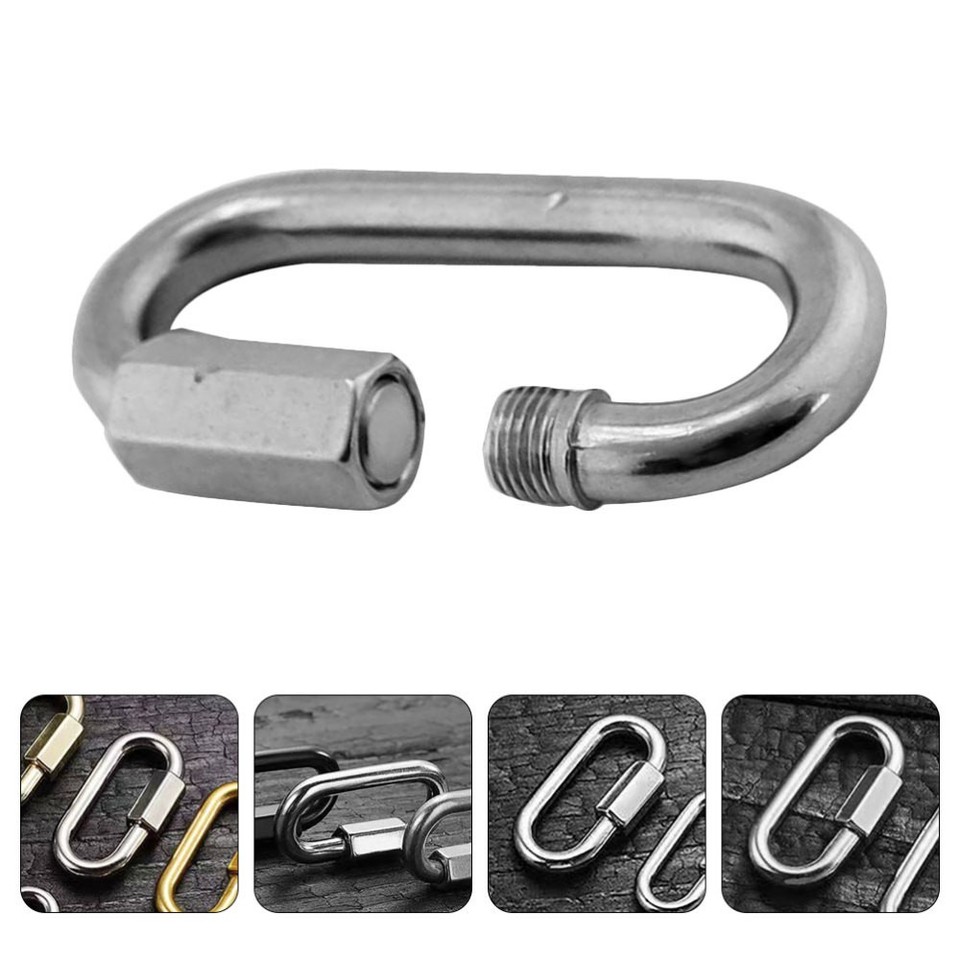 5pcs Stainless Steel Chain Connectors Quick Link for Camera Hook Setup ...