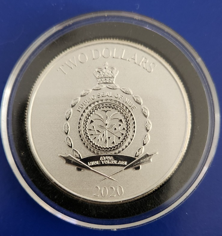 2020 Niue 1 oz 999 Fine Silver Star Wars Mandalorian Mythosaur Coin in ...