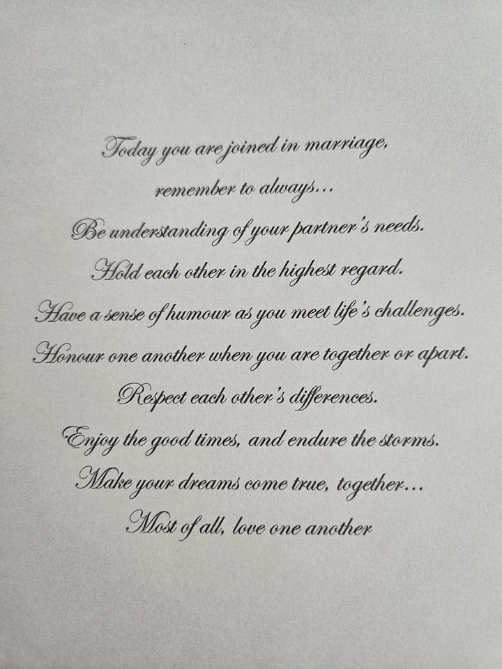Wedding Day Card Inserts x 30 To Fit A5 Cards | eBay UK