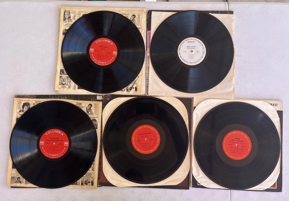 MILES DAVIS LP Lot 5 Vintage Vinyl Water Babies Esp Filles Milestones ...