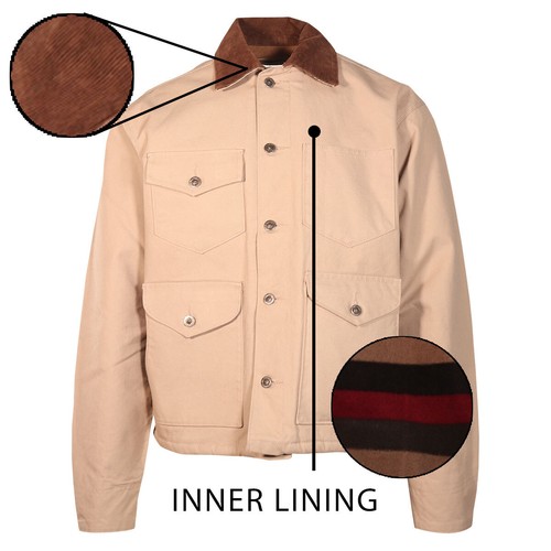 Schaefer Outfitter Men's Jacket Stone Blanket Lined Vintage Brush L/S ...