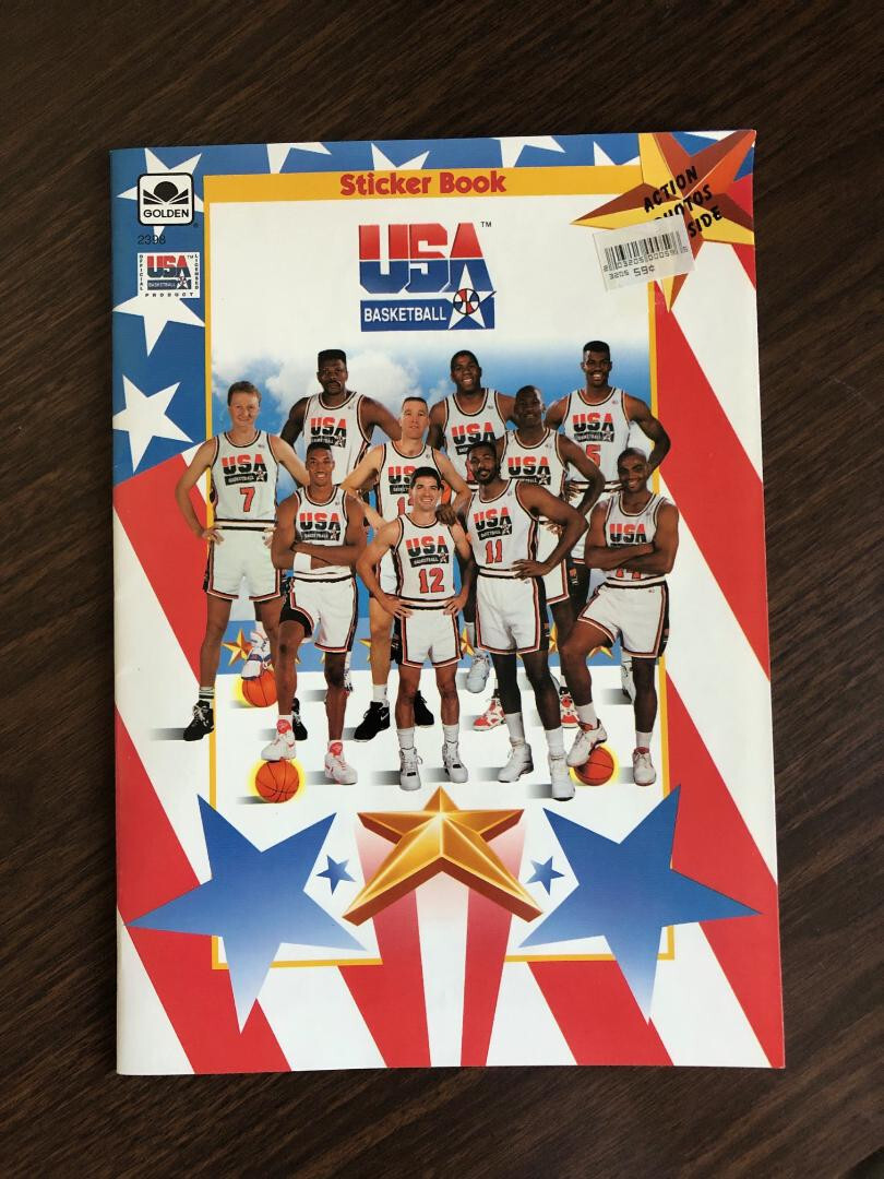 1992 Dream Team Sticker Book USA OLYMPICS ~ Jordan ~ Magic ~ Bird ...