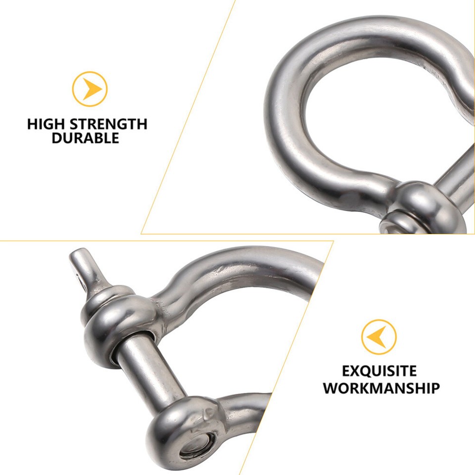 8pcs Practical Metal Shackle Metal Shackle Lifting D-Shaped Steel ...