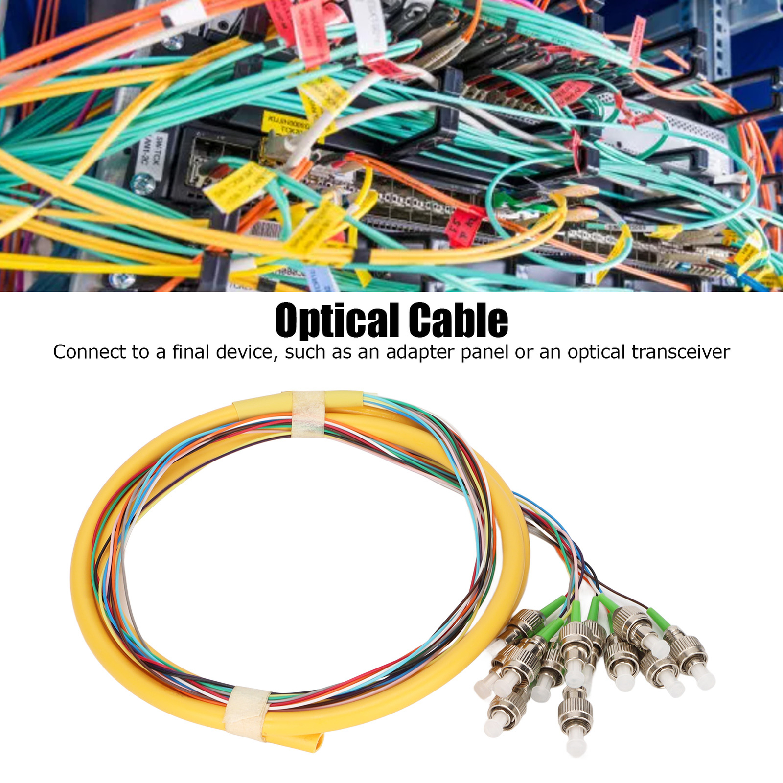 Fiber Optic Cable 1.5meters 12 Strand Single Mode FC/ SM 12X High ...