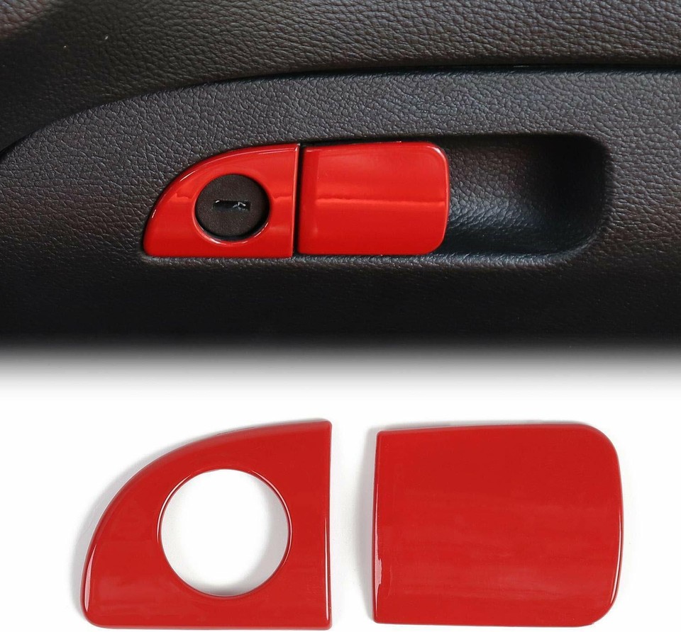 37x Red ABS Full Set Interior Decor Panel Cover Trim Kit for Dodge ...