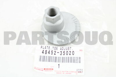 4845235020 Genuine Toyota PLATE, FRONT SUSPENSION TOE ADJUST, NO.2 ...