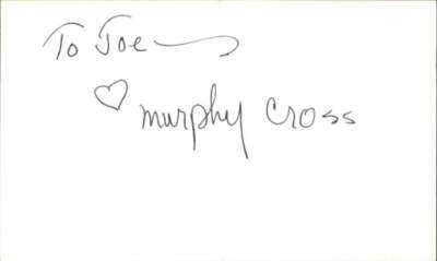 MURPHY CROSS TAXI Signed 3"x5" Index Card | eBay