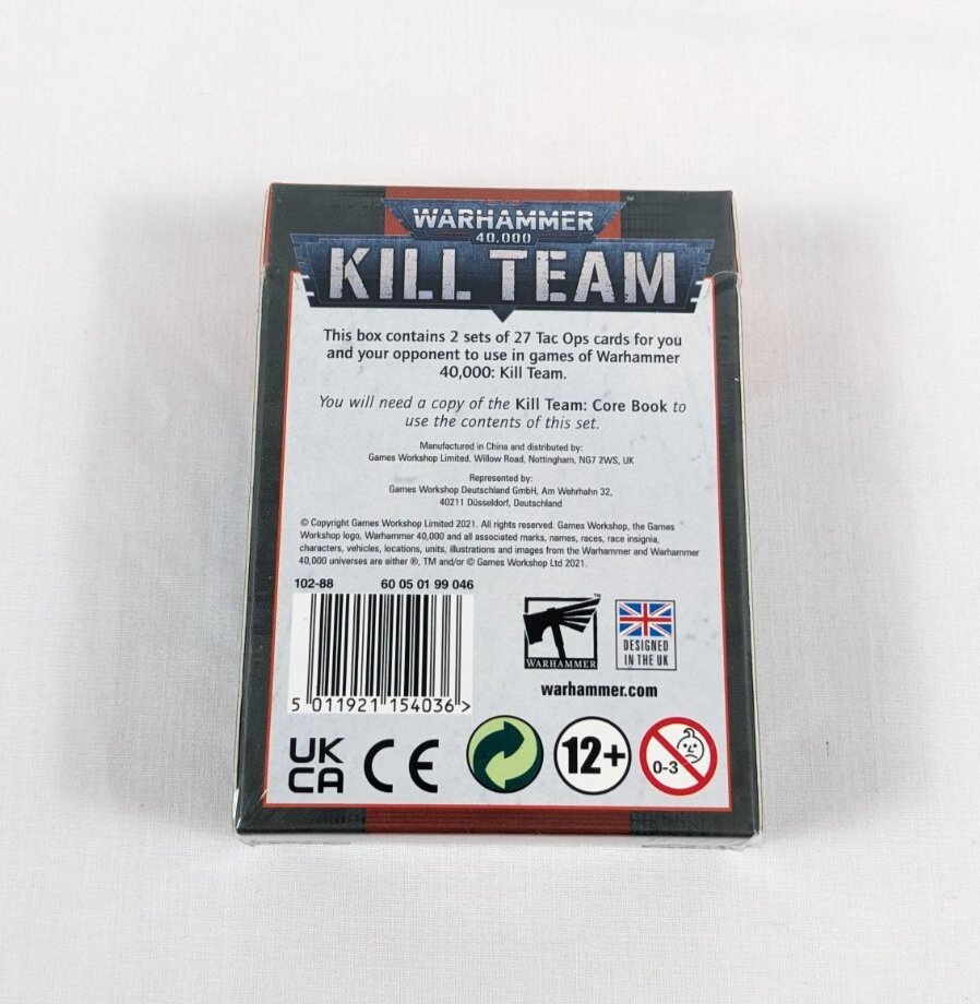 WH40K KILL TEAM 3rd Ed Miniature War Game TAC OPS CARDS Deck NEW IN ...