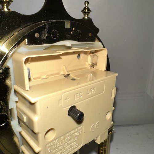 German-made Loricron Quartz Battery Dome Anniversary Clock Floral Face ...