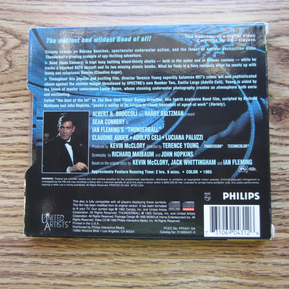 Thunderball James Bond 007 Philips VCD Movie CD-i | eBay