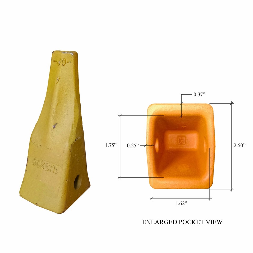 3 Cat Style J200 Small Dozer Ripper Teeth with pins & retainers - 1U ...