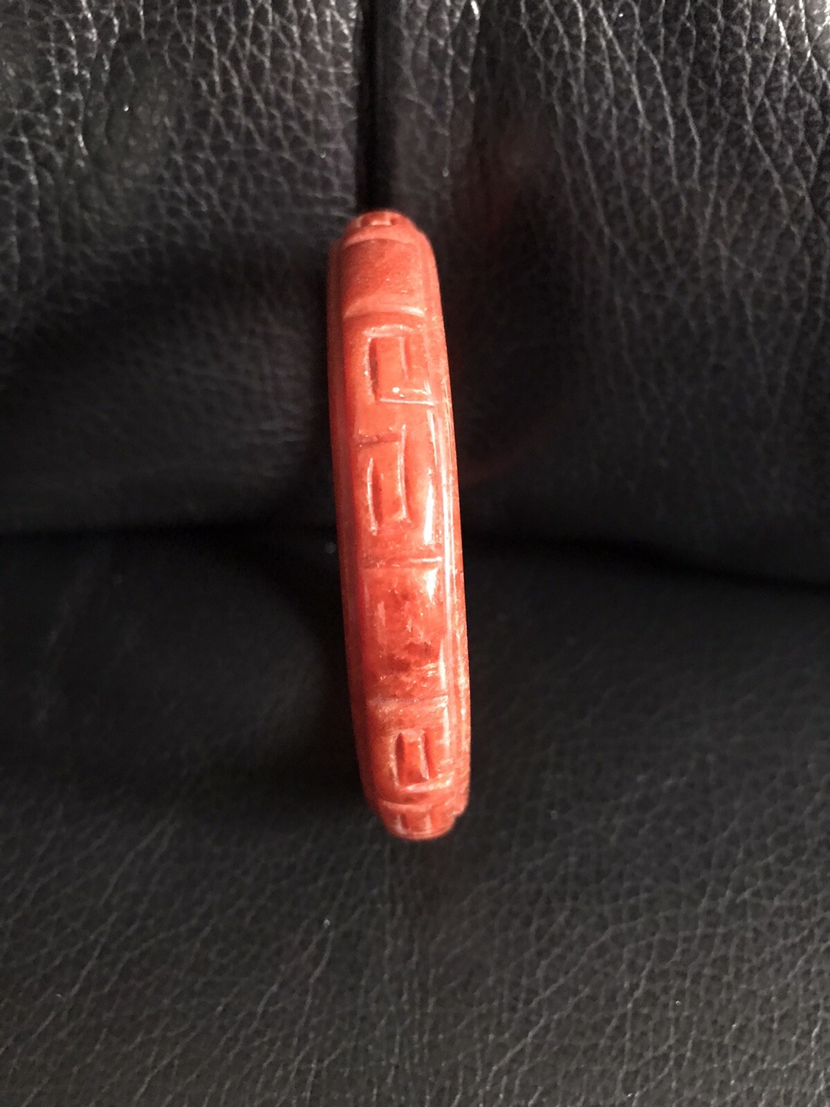 Gems Of The Orient QVC Carved Red Jade Bangle | eBay