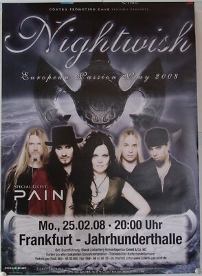 Nightwish European Passion Play 2008 Original Concert Poster Frankfurt ...