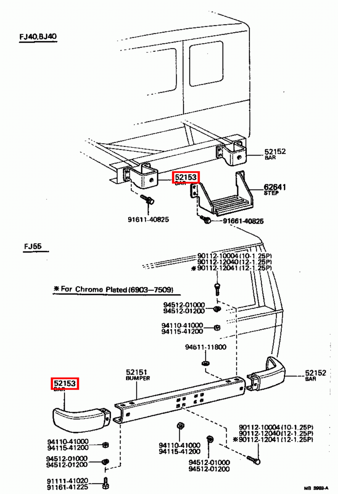 Genuine Toyota LandCruiser FJ42 BJ46 BJ44 BJ43 BJ42 BJ41 Rear Left LH ...