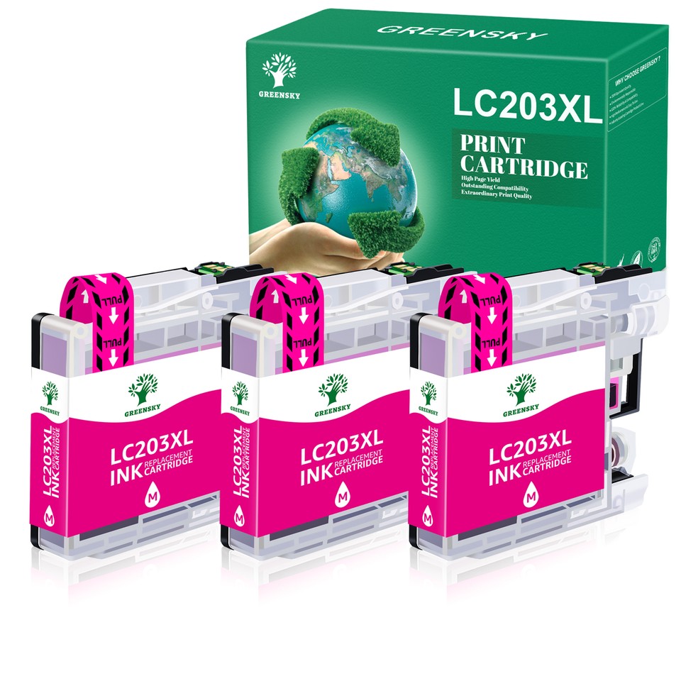 Printer Ink cartridge for Brother LC203 LC201 MFC-J460DW MFC-J480DW MFC ...