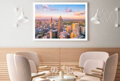 Skyline of Atlanta City at Sunset Print Premium Poster High Quality ...