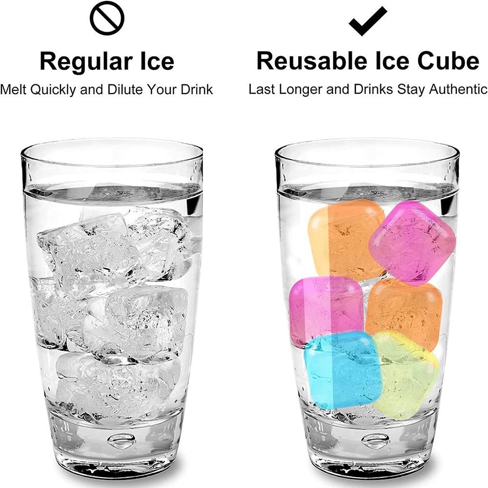 Non-Melting Ice Cubes Reusable Ice Maker Replacement Ice Making Molds ...