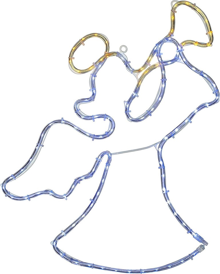 Pre-Lit Animated Angel Rope Light Silhouette Christmas Festive Decor ...