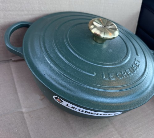 Le Creuset Signature Enameled Cast Iron Soup Pot, 4.5-Qt., Forêt Color ...
