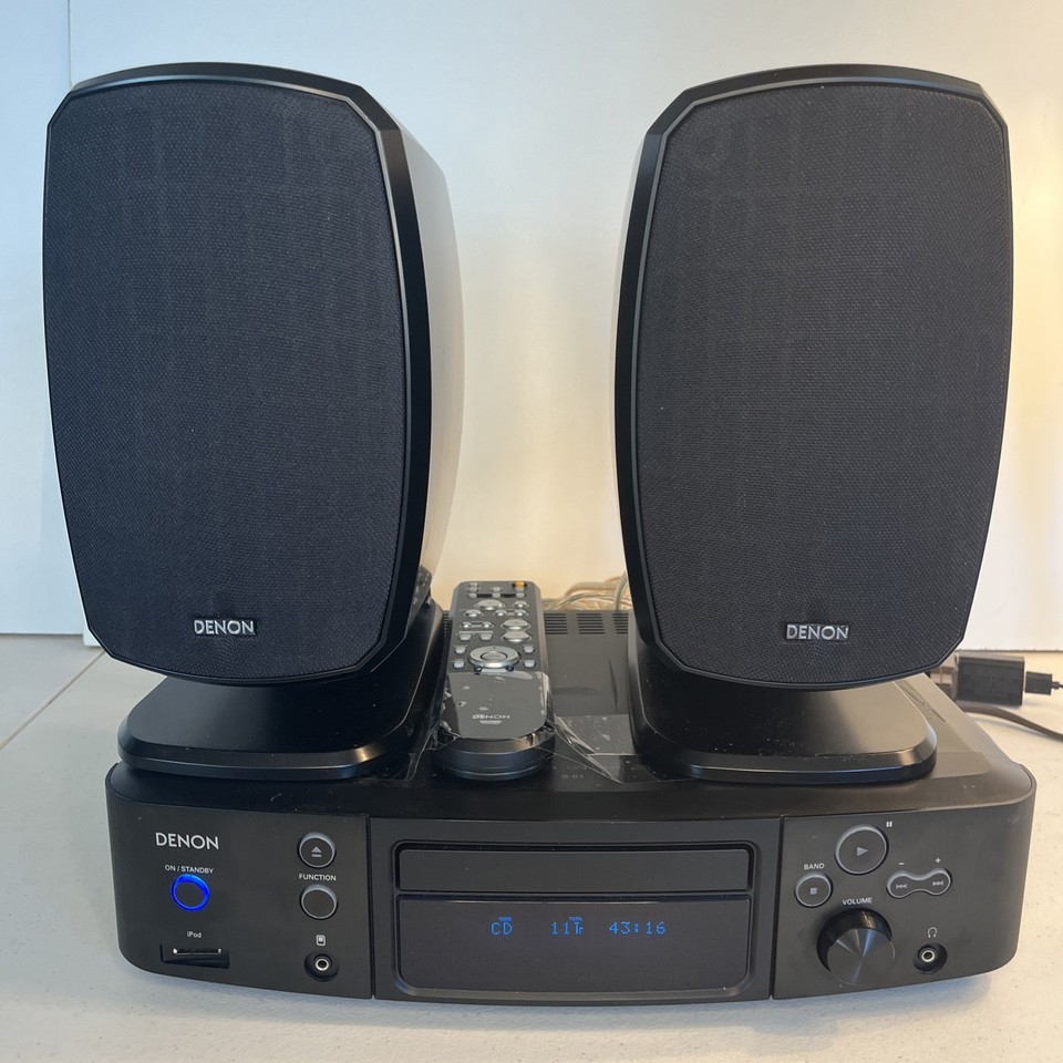 Denon S-81 CD/AM/FM/XM Ready micro system With Remote, Speakers, Cables ...